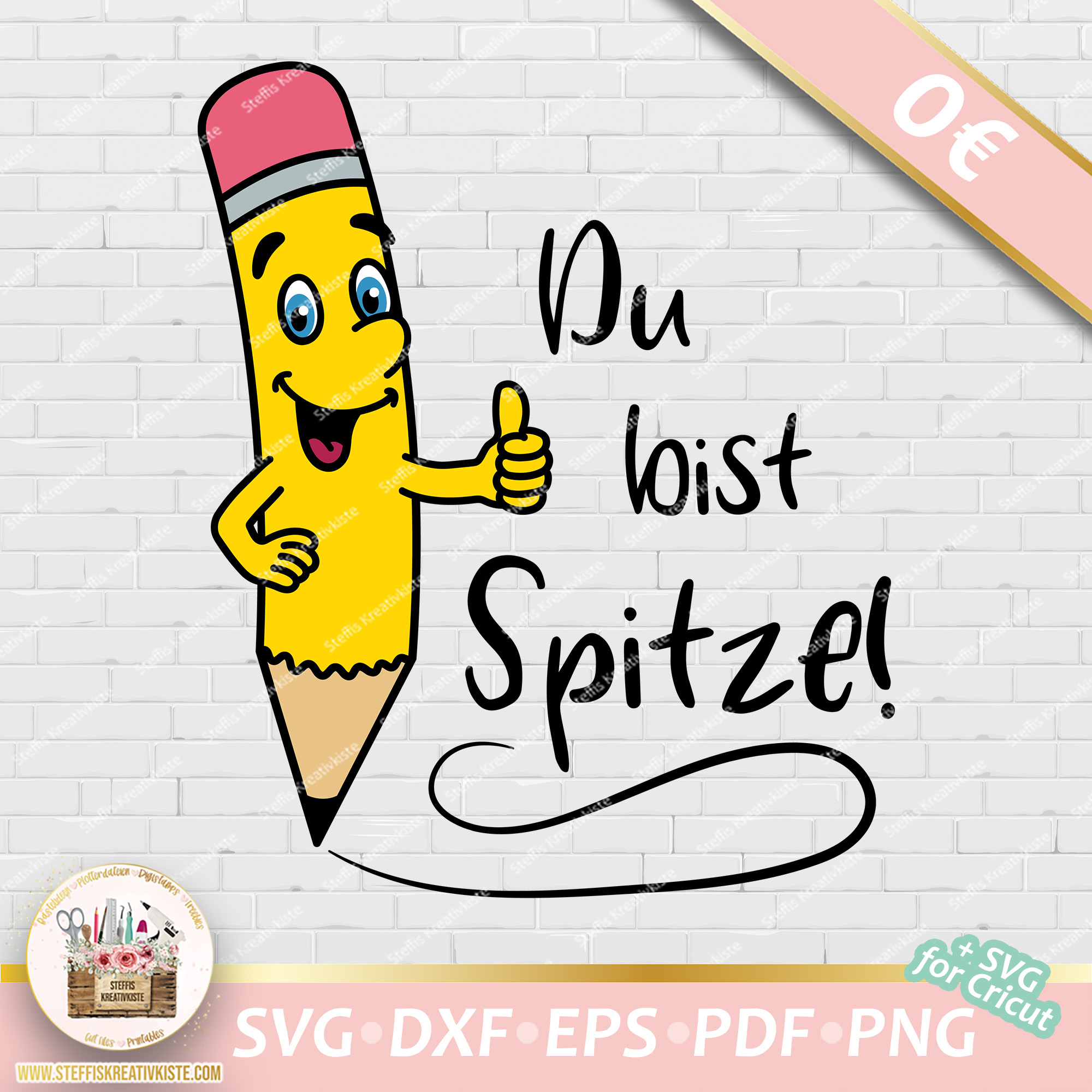 0€ (ehemals Freebie) Plotterdatei Du bist Spitze in SVG, PNG, DXF