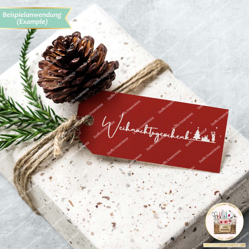 Plotterdatei Rudolphs Weihnachtswörter Teil 2 deutsch SVG PNG