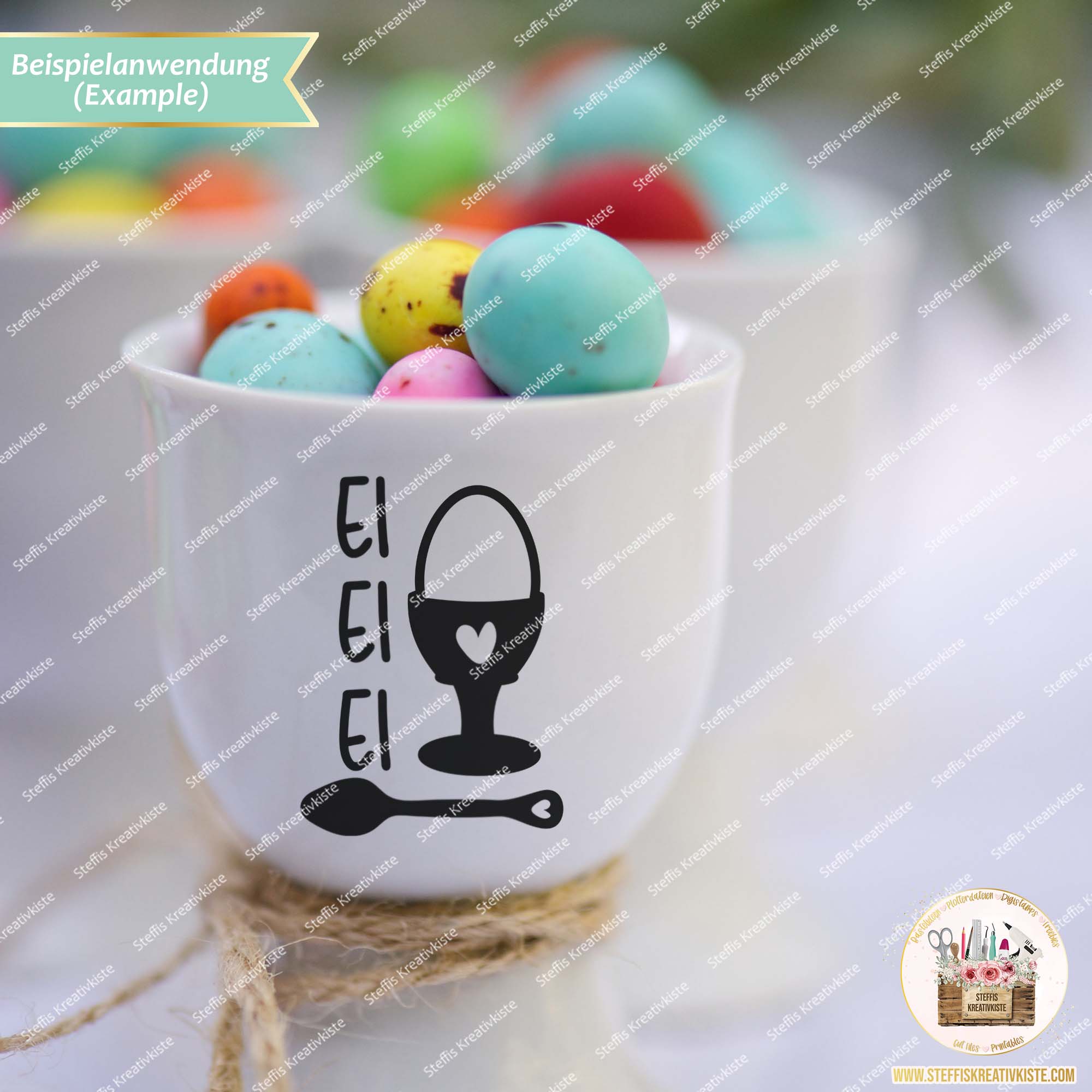 Plotterdatei Ei Ei Ei Oster Bundle Sprüche und Ostereier SVG PNG