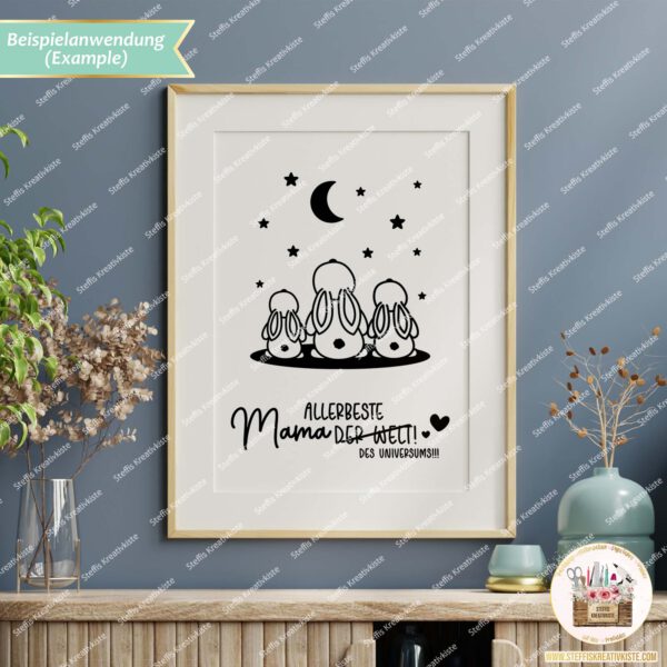 Plotterdatei Häschengrüße zum Muttertag Bundle Sprüche SVG