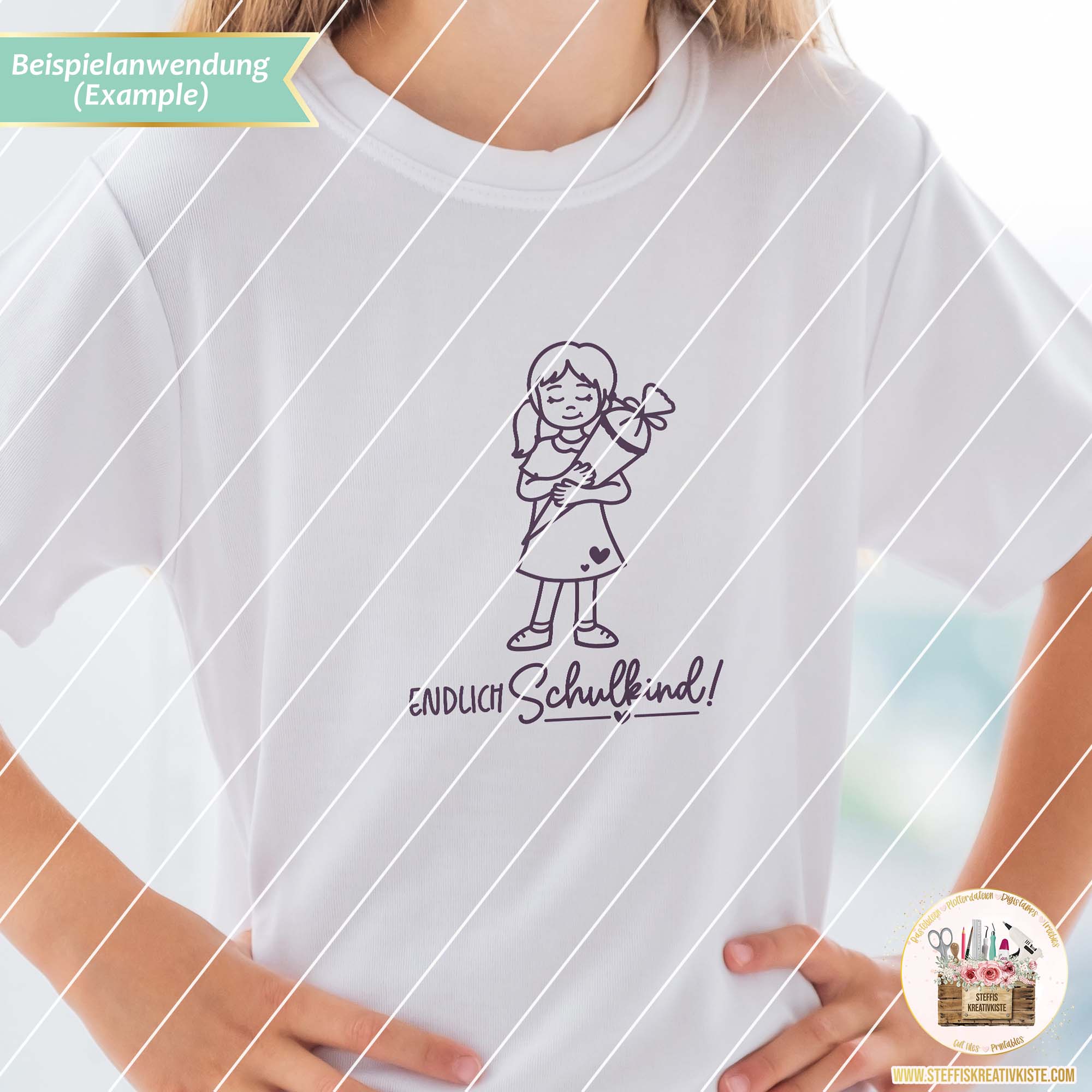 Plotterdatei Bundle Einschulung Mädchen mit Sprüchen SVG