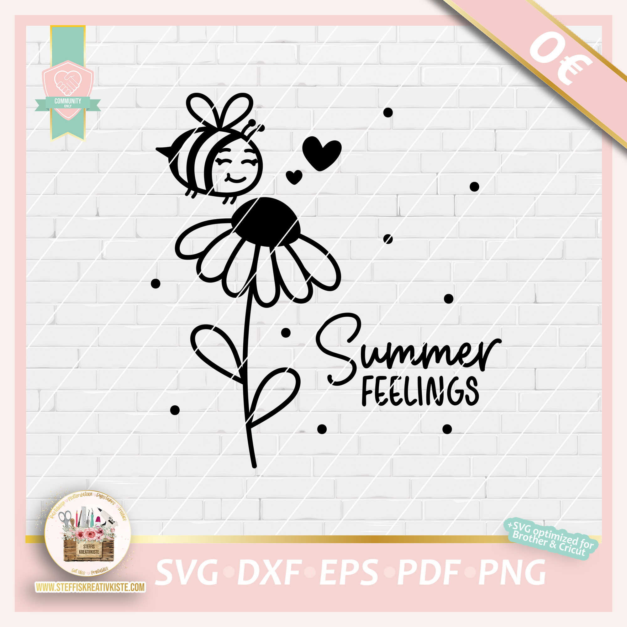 Plotterdatei Summer Feelings is 0€ Datei lustig in SVG, PNG, DXF