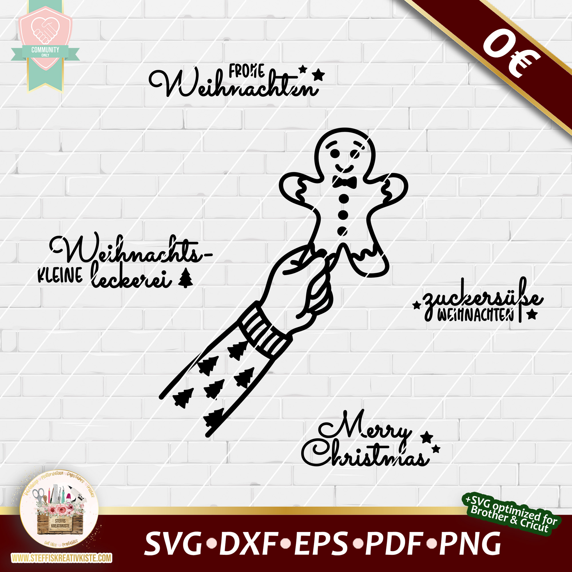 Plotterdatei Zuckersüße Weihnachten is 0€ Datei in SVG, PNG