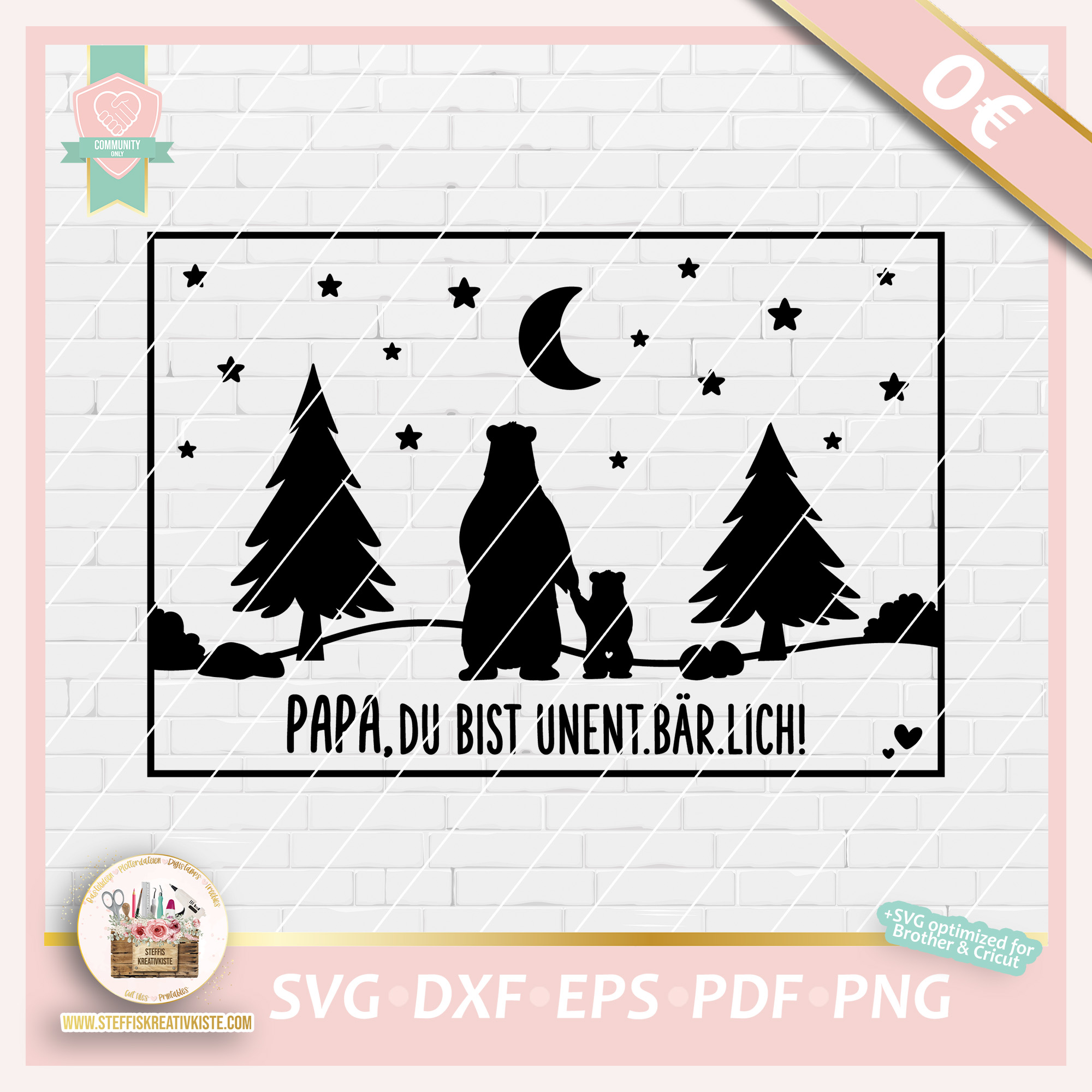 Plotterdatei Papa unentbärlich is 0€ Datei lustig in SVG, PNG, DXF