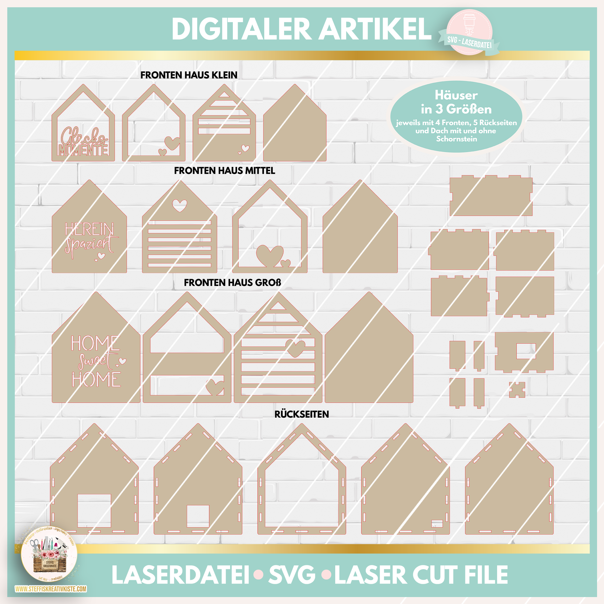 Laserdatei Lichthäuser breit Basis Bundle mehrere Größen in SVG